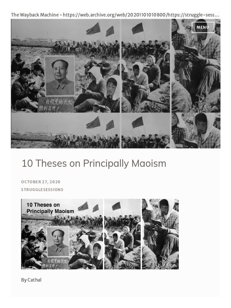 10 Theses On Principally Maoism | PDF | Maoism | Left Wing Politics