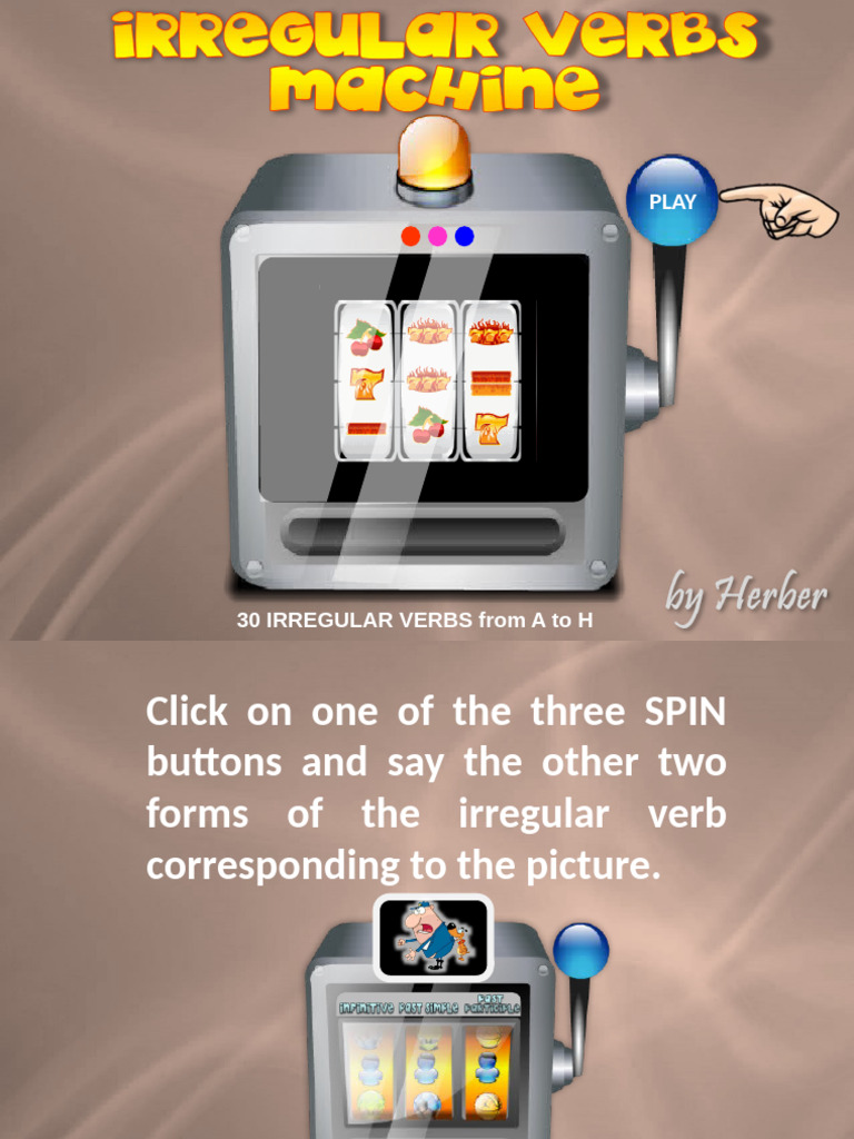 Irregular Verbs Machine Fun Activities Games Games 85427 | PDF