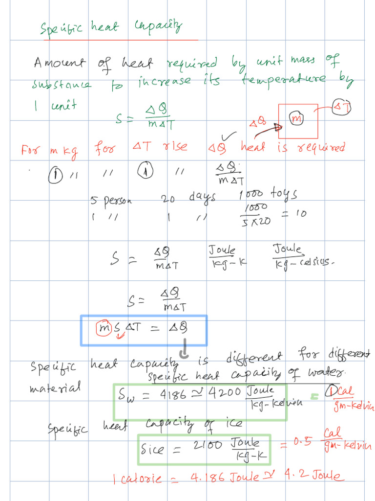 Molar Specific Heat Capacity | PDF | Heat Capacity | Branches Of ...
