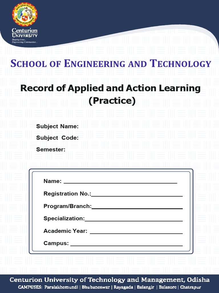 Record of Applied and Action Learning - A4-4pgs-2 | PDF | Experiment ...