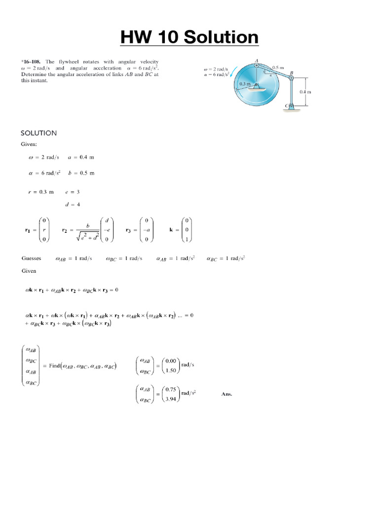 HW 10 Solution | PDF