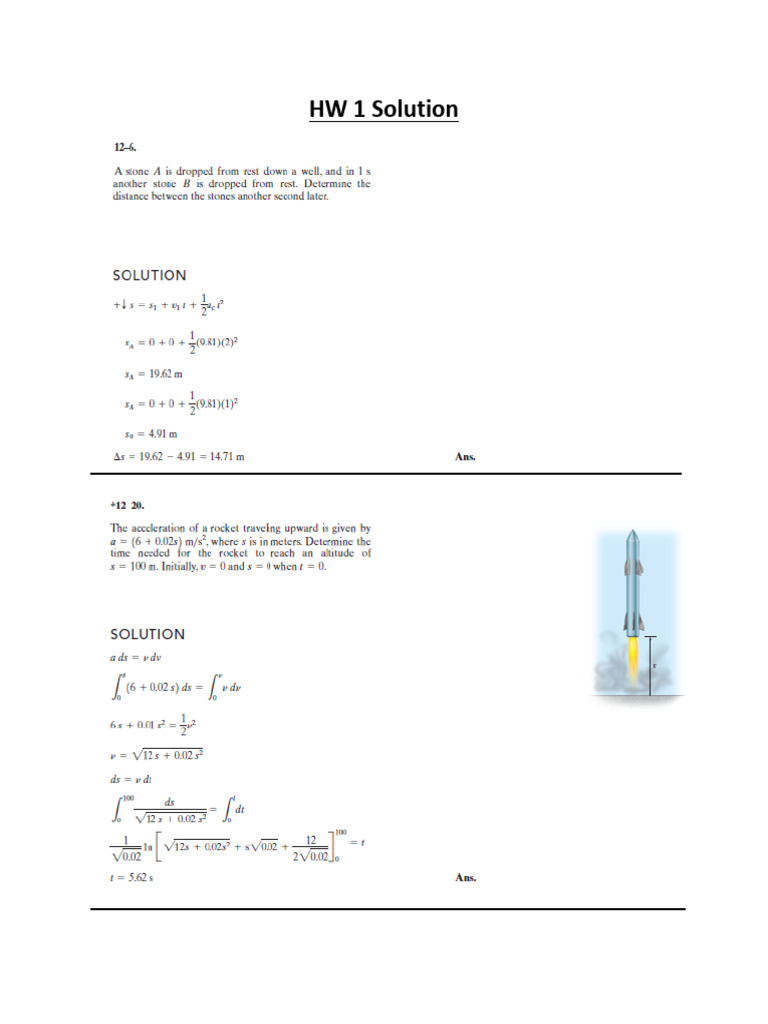 HW 1 Solution | PDF