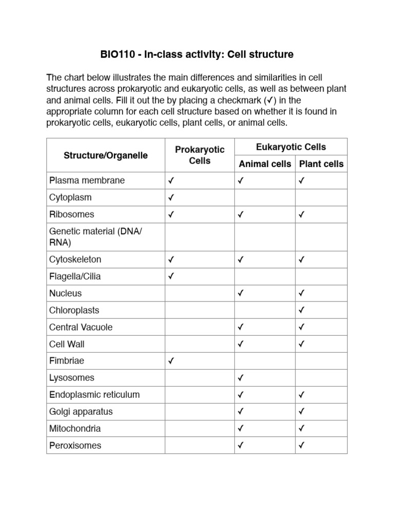 Cell Structure | PDF