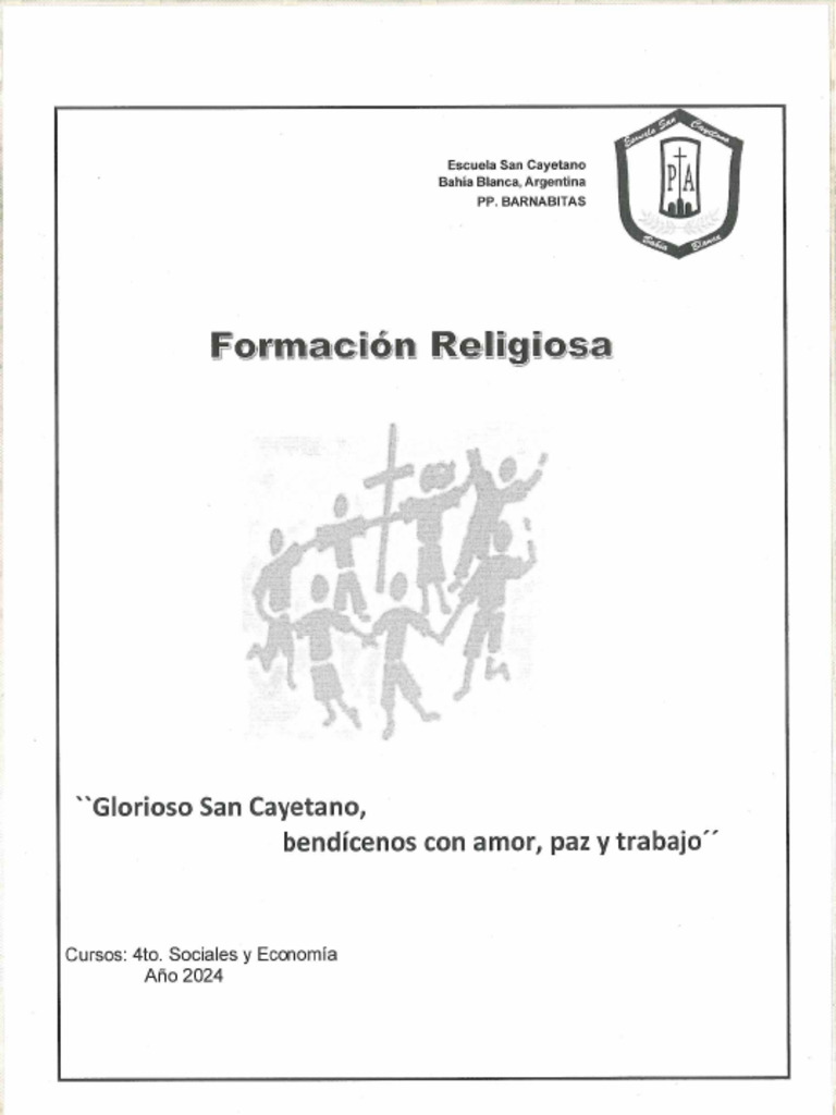 4° - Formacion Religiosa San Cayetano | PDF