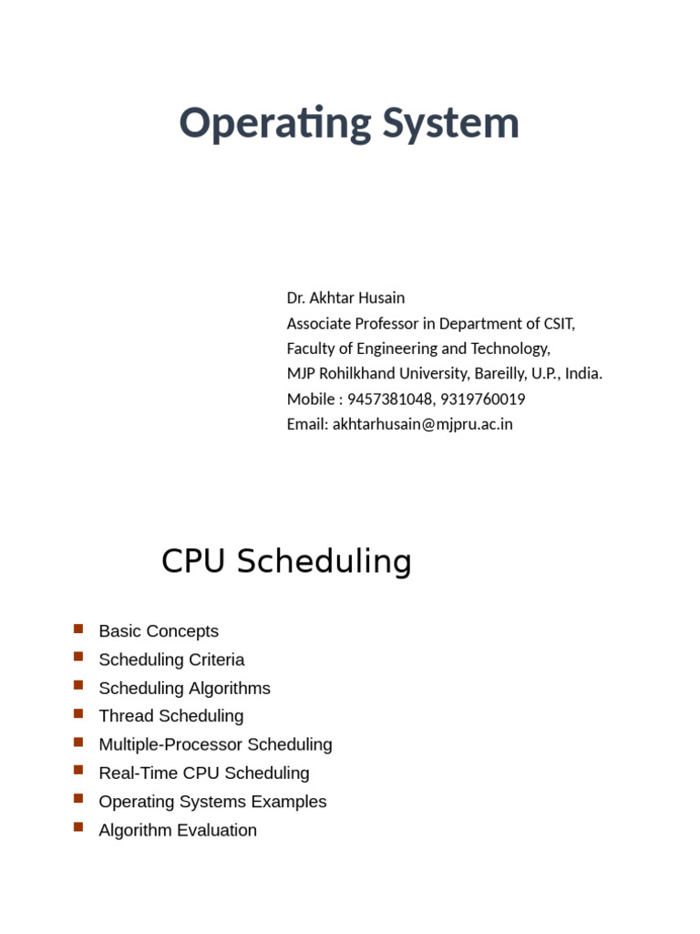 CPU Scheduling Dated 06-8-2024 | PDF | Scheduling (Computing) | Operating System