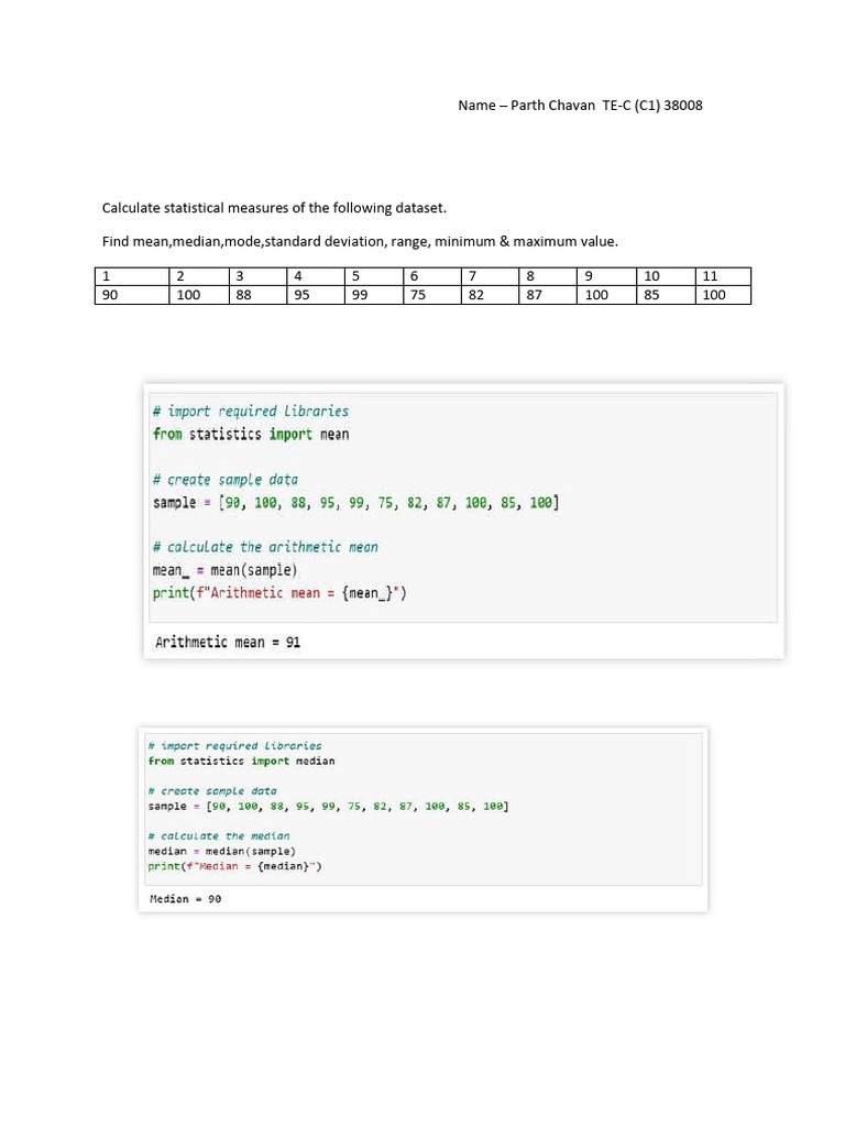 statistical measures (2) | PDF
