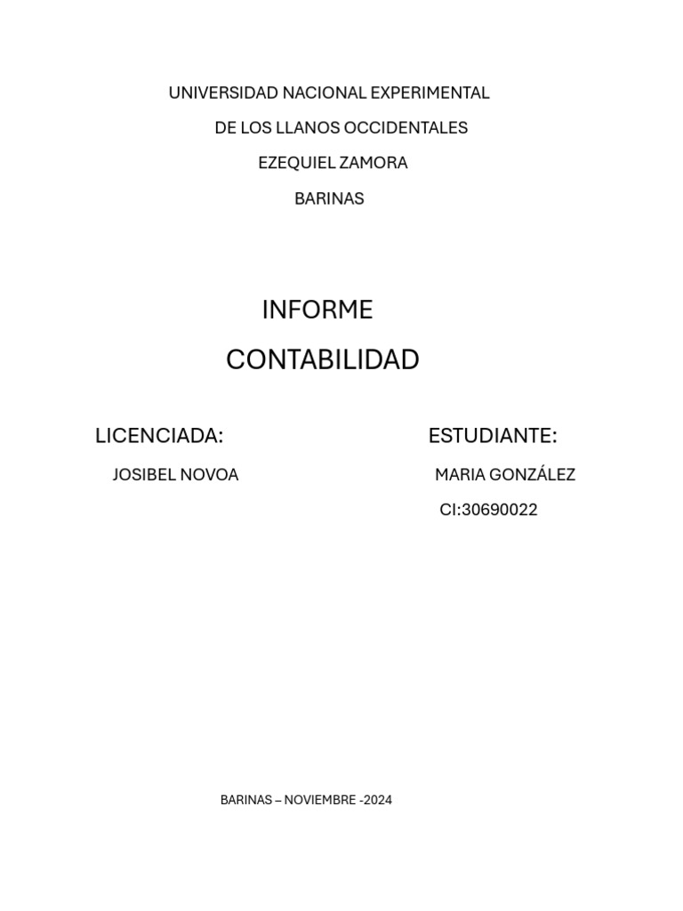 Informe Contabilidad Administrativa | PDF | Toma de decisiones ...