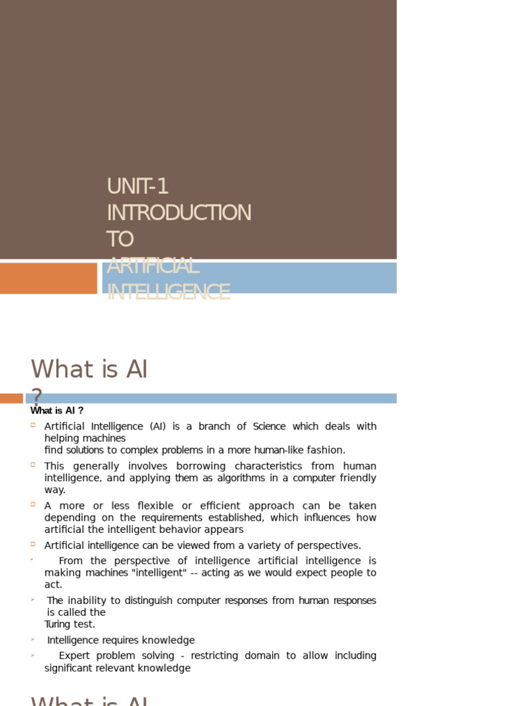 AI | PDF | Artificial Intelligence | Intelligence (AI) & Semantics