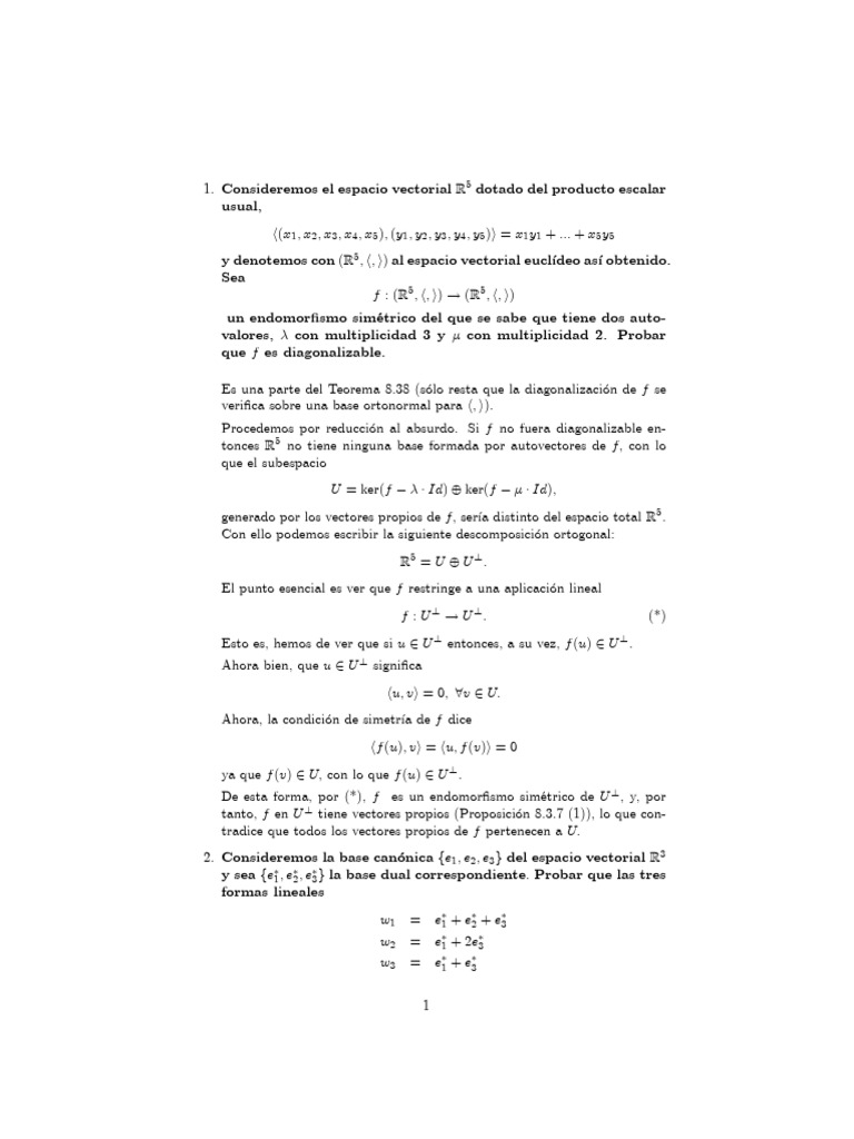 Diagonalización y Bases en R5 y R3 | PDF | Base (álgebra lineal) | Vector Euclidiano