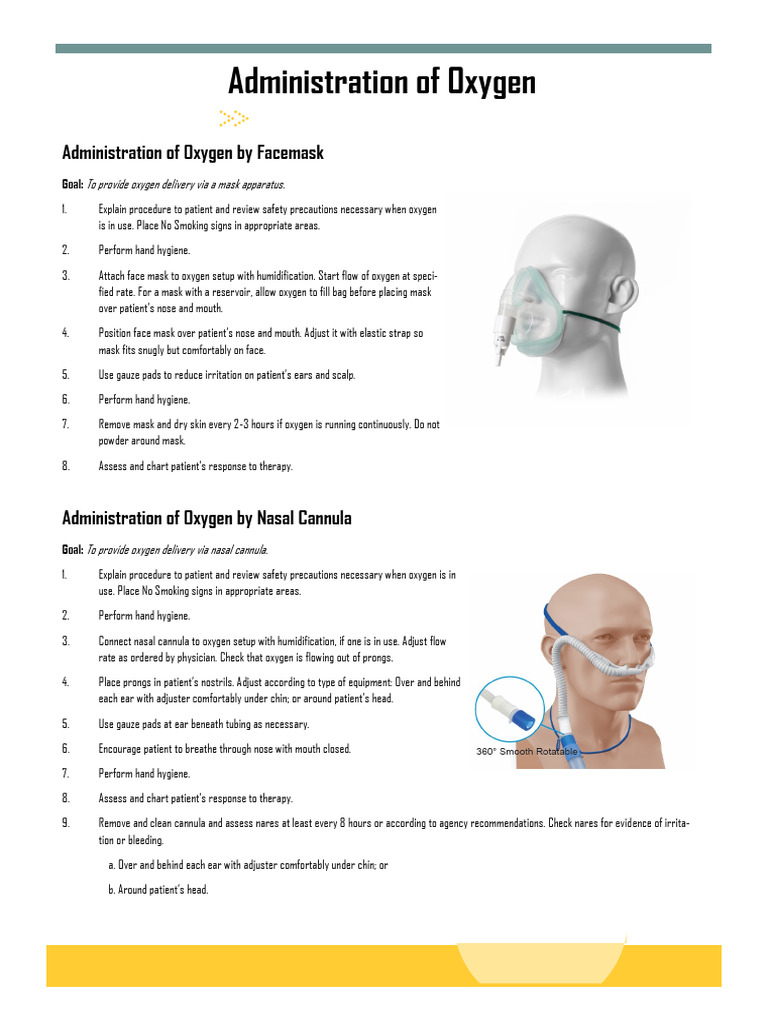 Administration of Oxygen | PDF