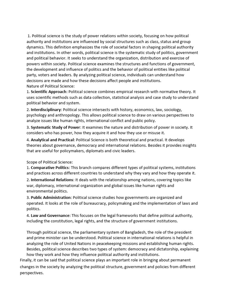 Understanding Political Science Basics | PDF | Political Science ...