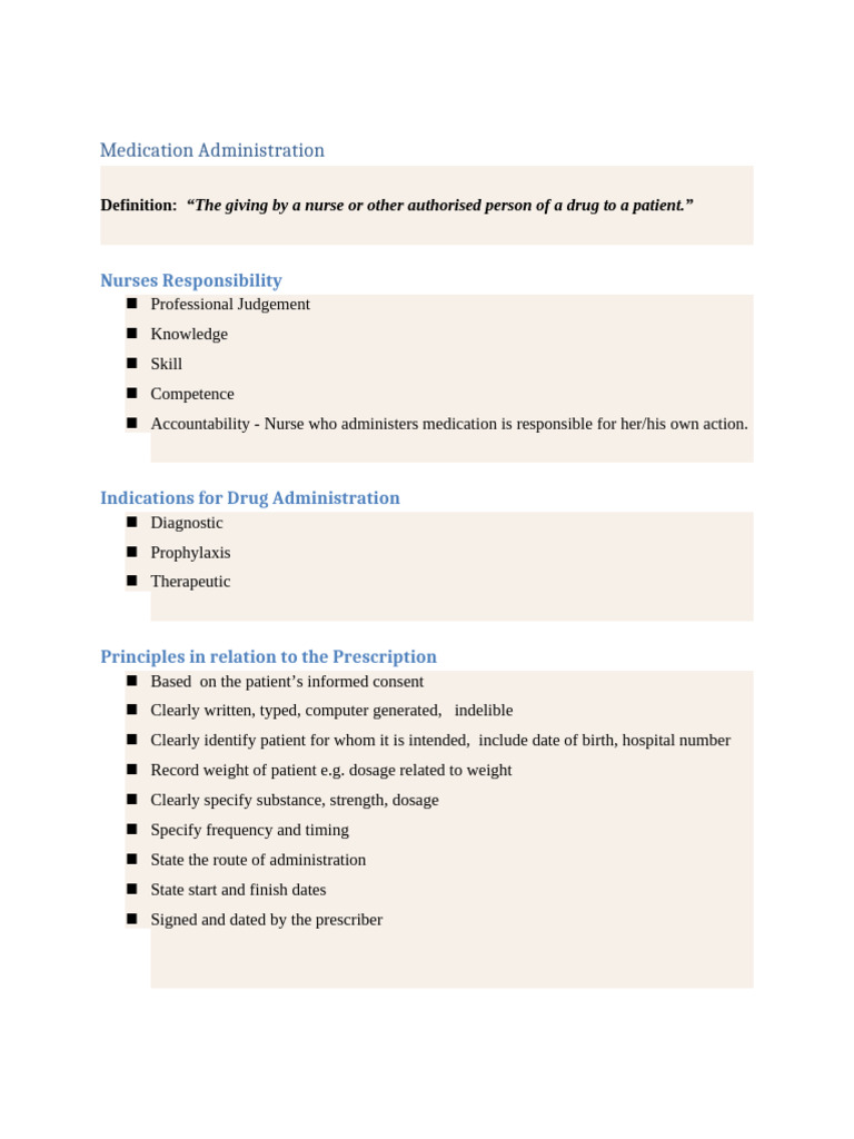 Essential Guidelines for Medication Administration | PDF | Intravenous ...