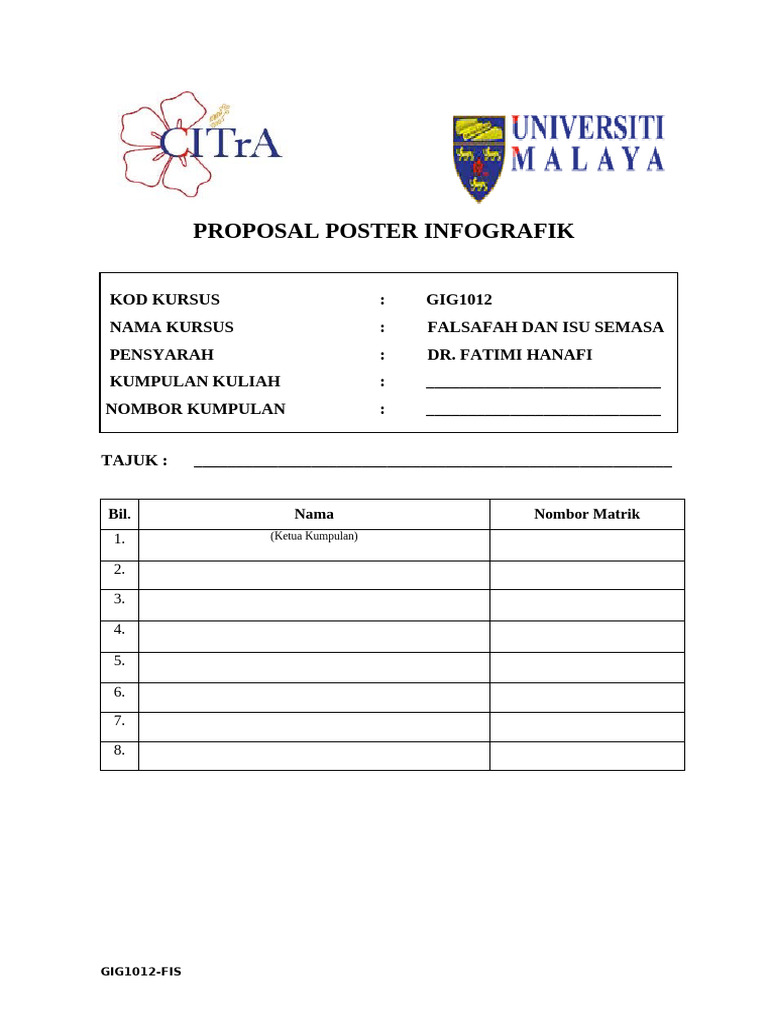 Template Proposal Poster Infografik | PDF