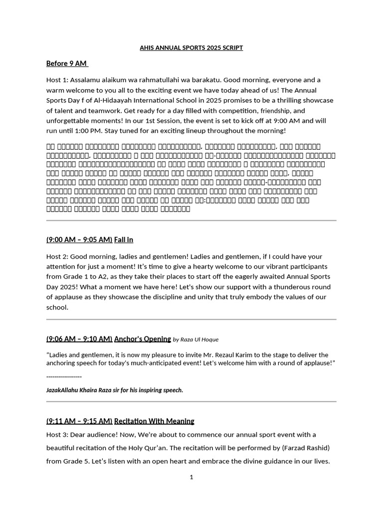 Scripts For Boys-3 | PDF | Track And Field | Athletics