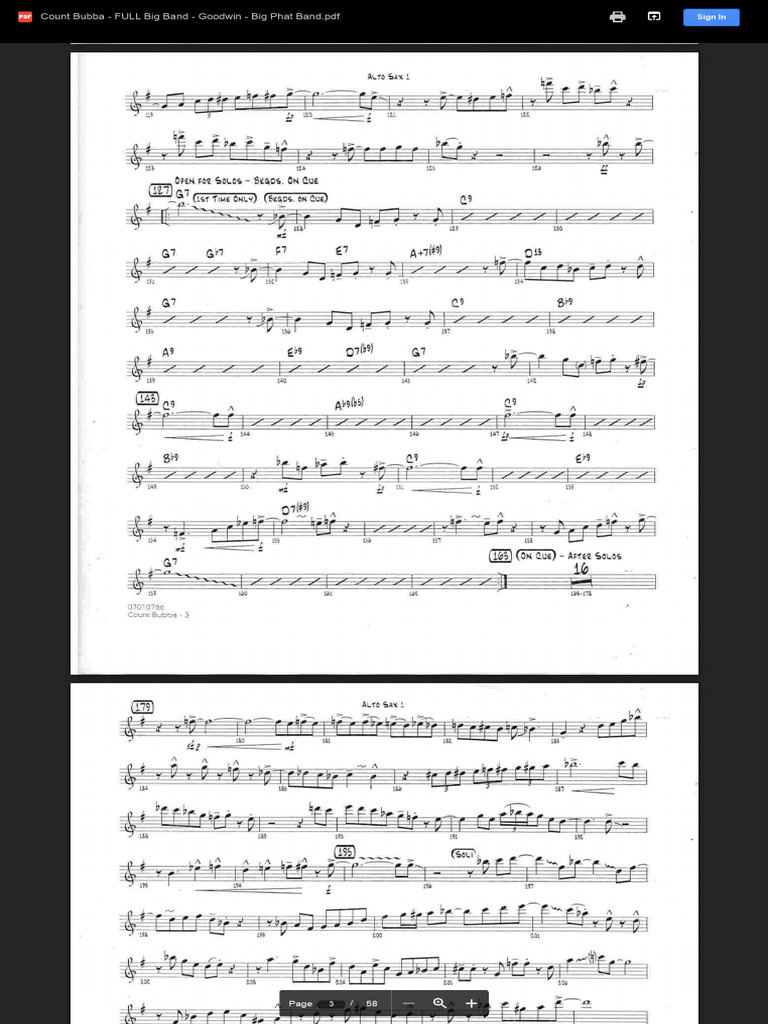 Count Bubba - FULL Big Band - Goodwin - Big Phat Band PDF | PDF