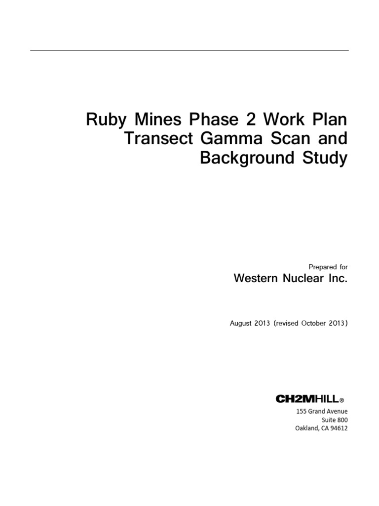 Ruby Phase 2 Workplan Final | PDF | Mining | Precipitation