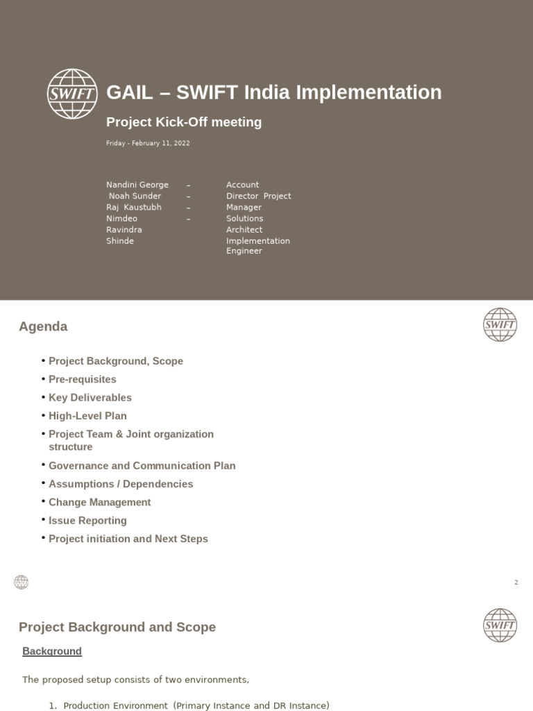 GAIL - Project Kickoff Presentation | PDF | Virtual Private Network | Software Engineering