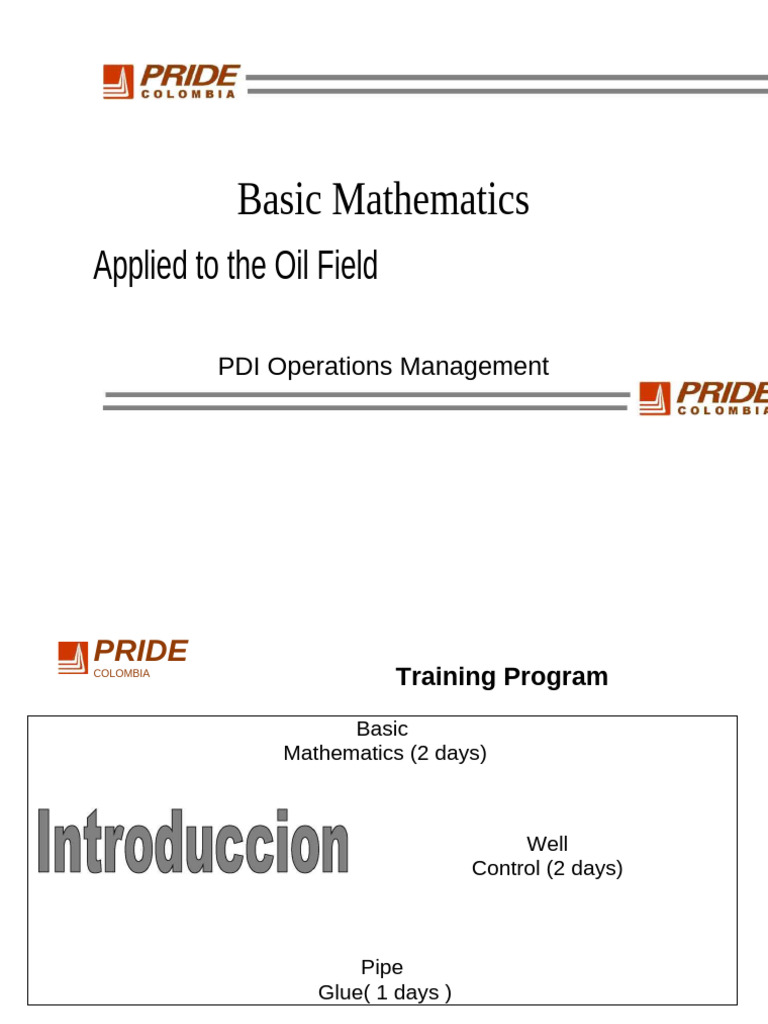 Basic Petroleum Mathematics | PDF | Barrel (Unit) | Casing (Borehole)