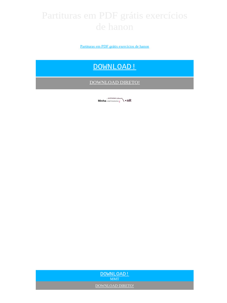 Partituras PDF Grátis Exercícios de Hanon | PDF