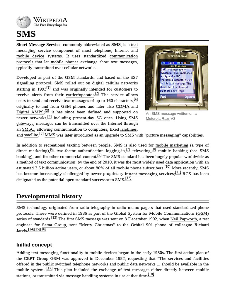 SMS | PDF | Computing | Telecommunications
