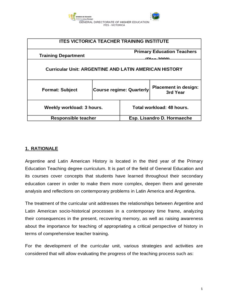 History of Latin America | PDF | Curriculum | Argentina