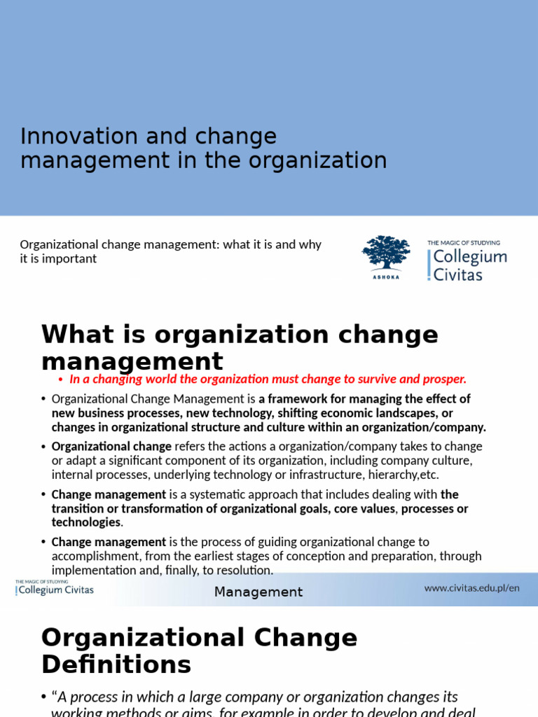 Organizational Change Management What It Is and Why It Is Important ...