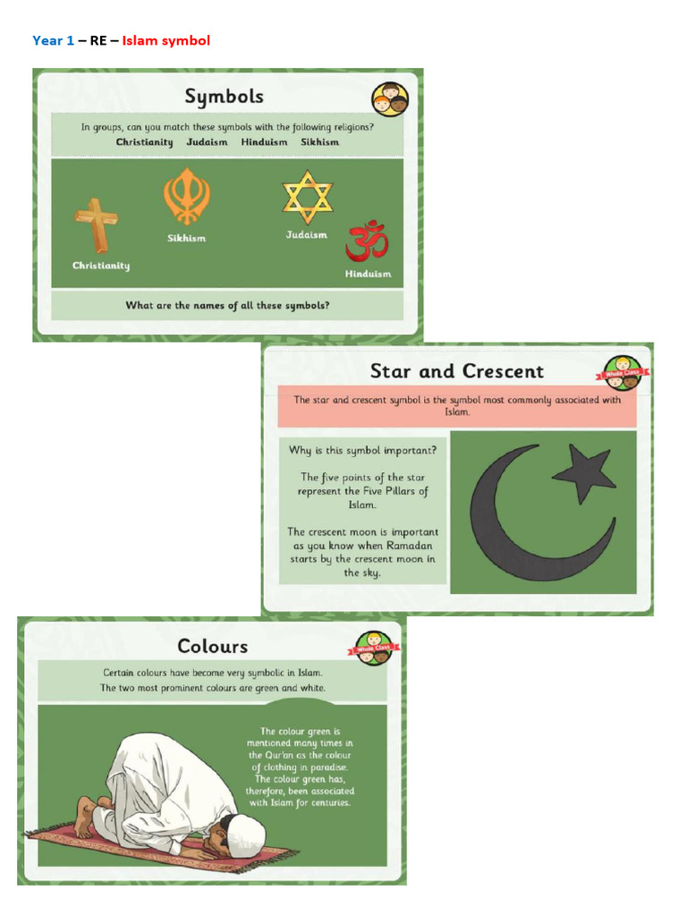Year 1 RE Islam Symbol | PDF