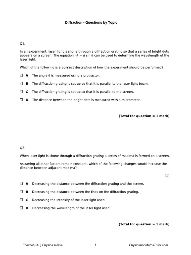 Diffraction QP | PDF
