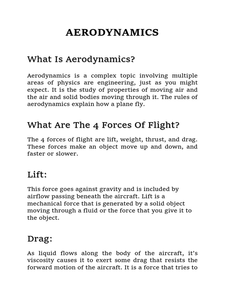 AERODYNAMICS | PDF