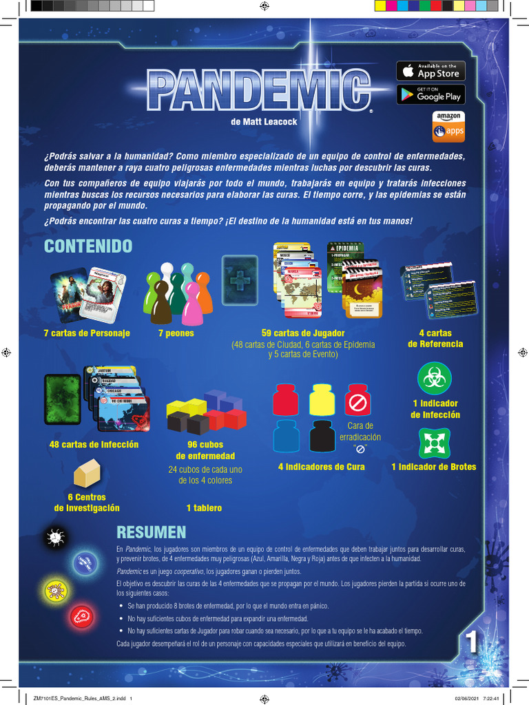 Zm7101es Pandemic Rules Ams | PDF | Juegos de habilidad mental ...