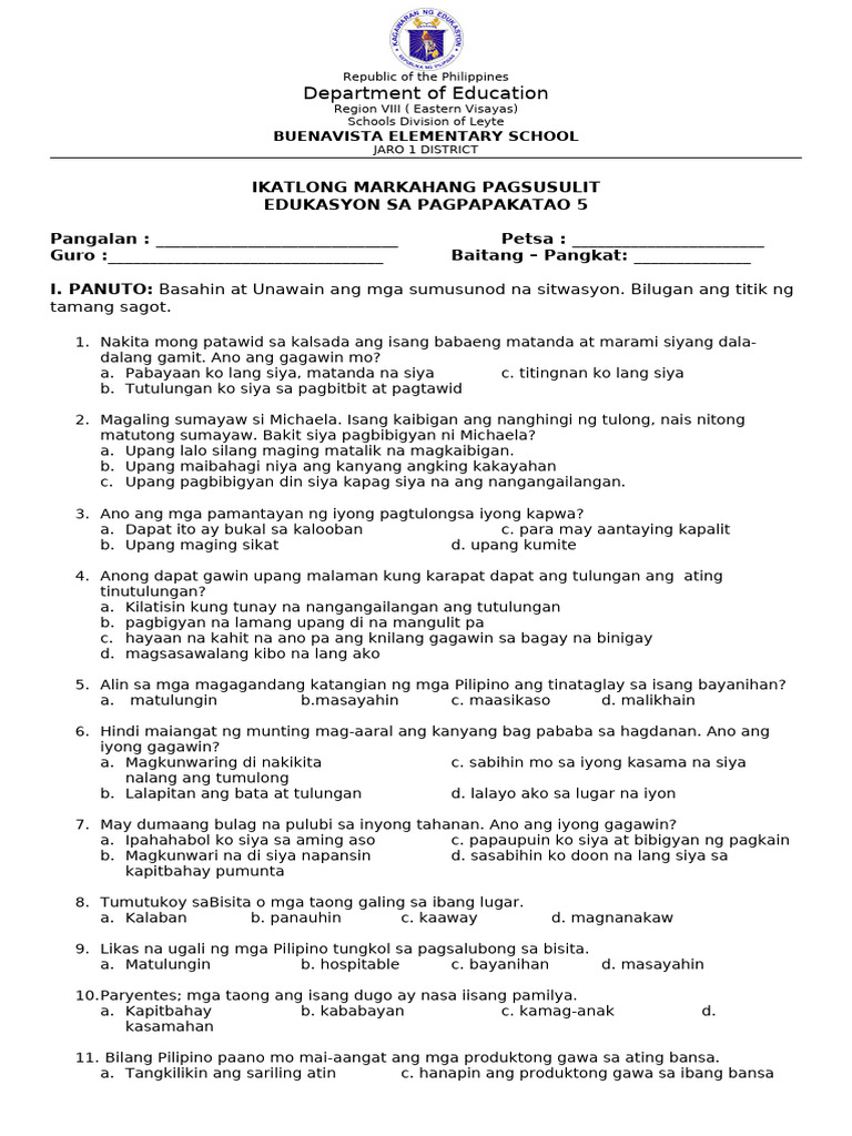 PT - Esp 5 - Q3 | PDF