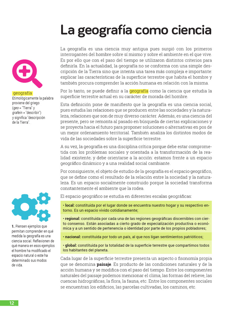 La Geograía Como Ciencia | PDF | Geografía | Paisaje