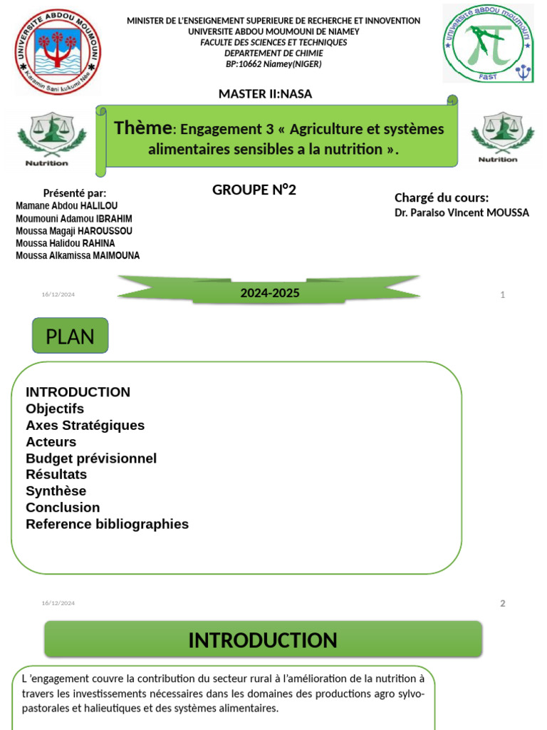 GP5 Engagement Powerpoint | PDF | Agriculture | Environnement naturel