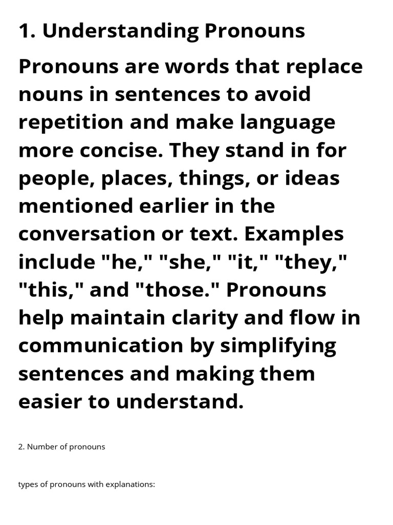 Understanding Pronouns - 20240320 - 132512 - 0000 | PDF