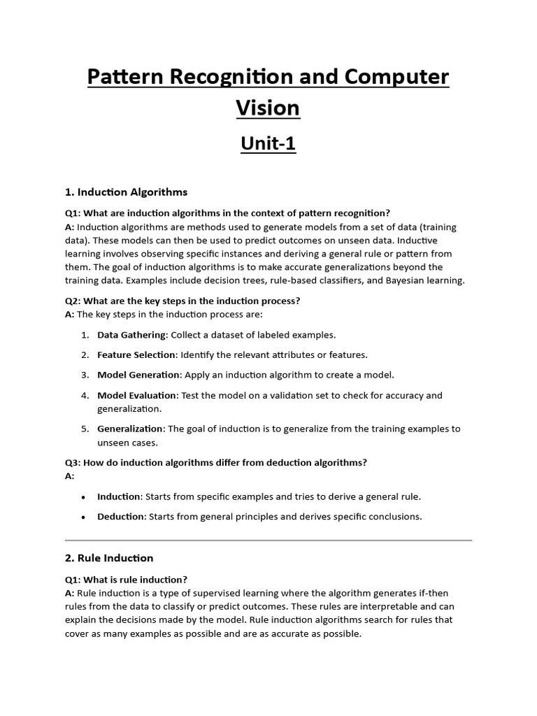 Pattern Recognition and Computer Vision Unit-1 | PDF | Bayesian Inference | Bayesian Network