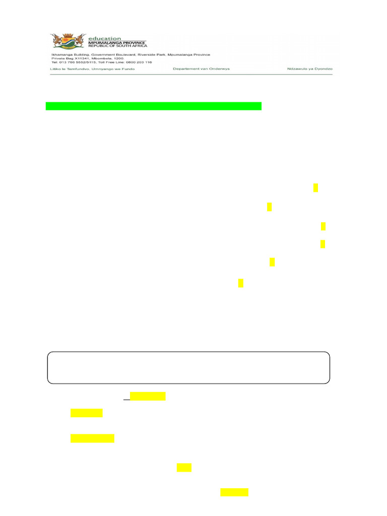 Grade 10 Life Orientation Baseline Test | PDF | Water | Behavioural ...