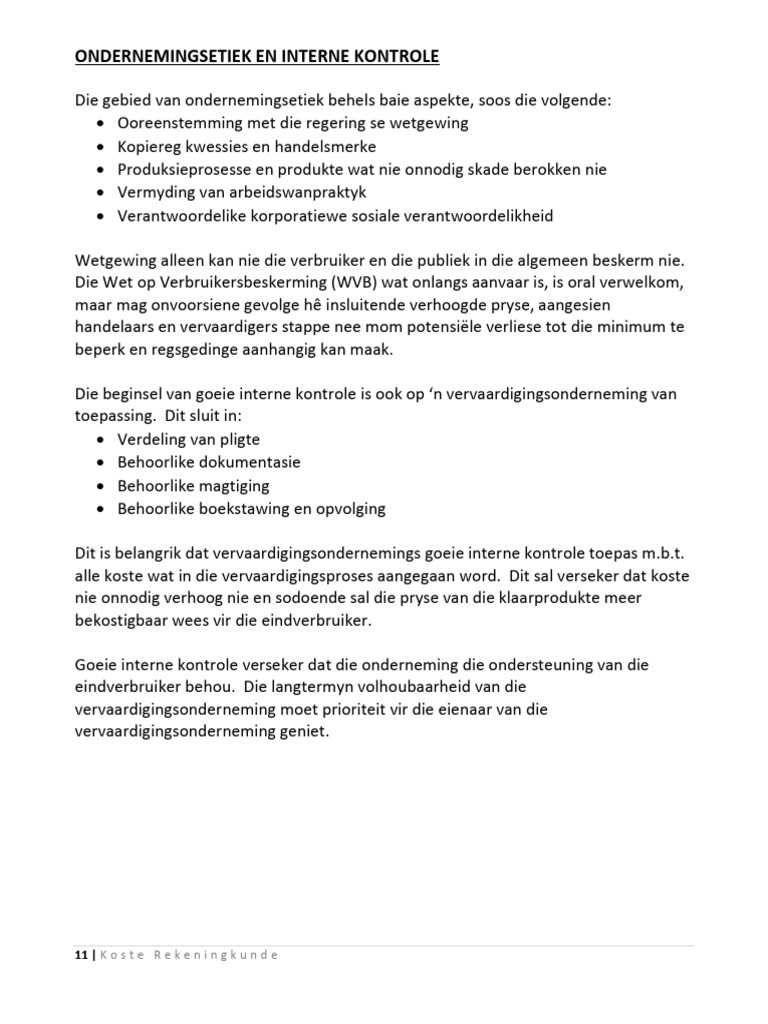 Etiek & Interne Kontrole | PDF