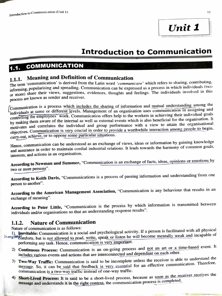 Unit-1 Part - 1-1 | PDF | Communication | Information