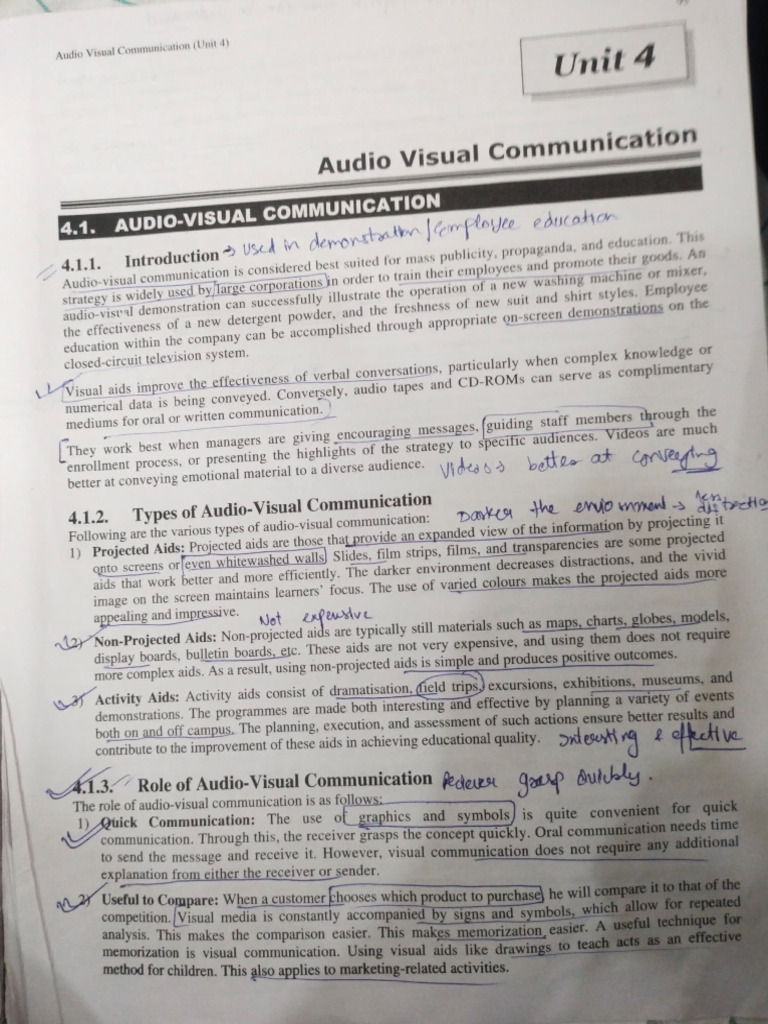 Unit-4 Audio Visual Communication | PDF