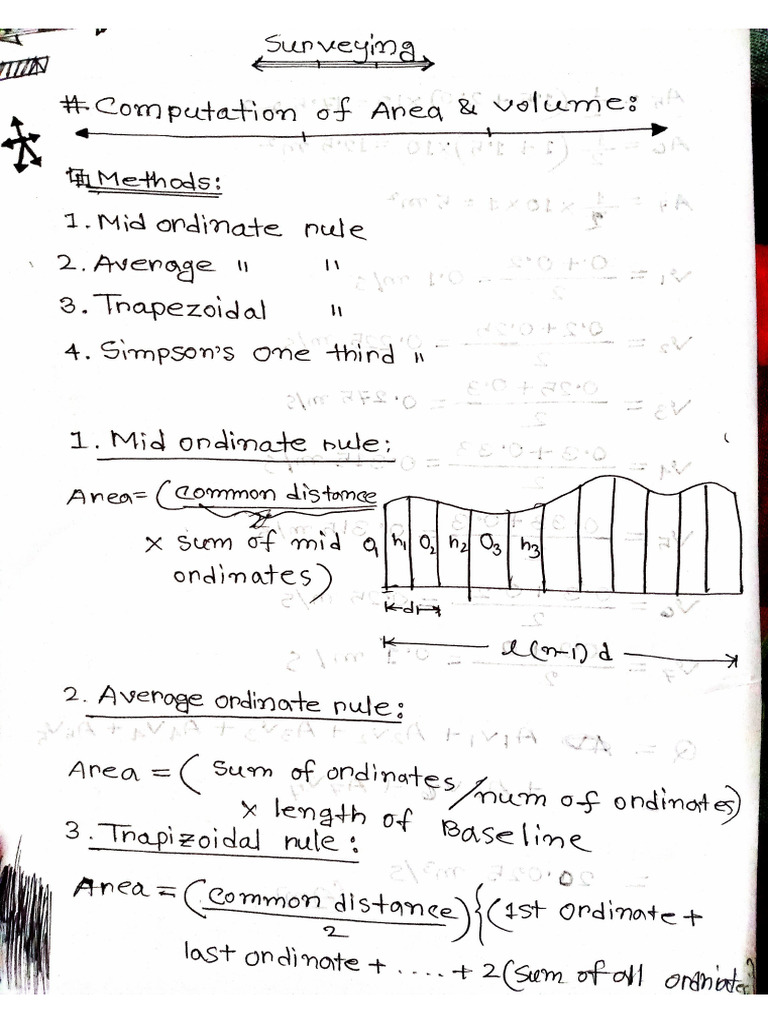 Computation of Area & Volume Note | PDF