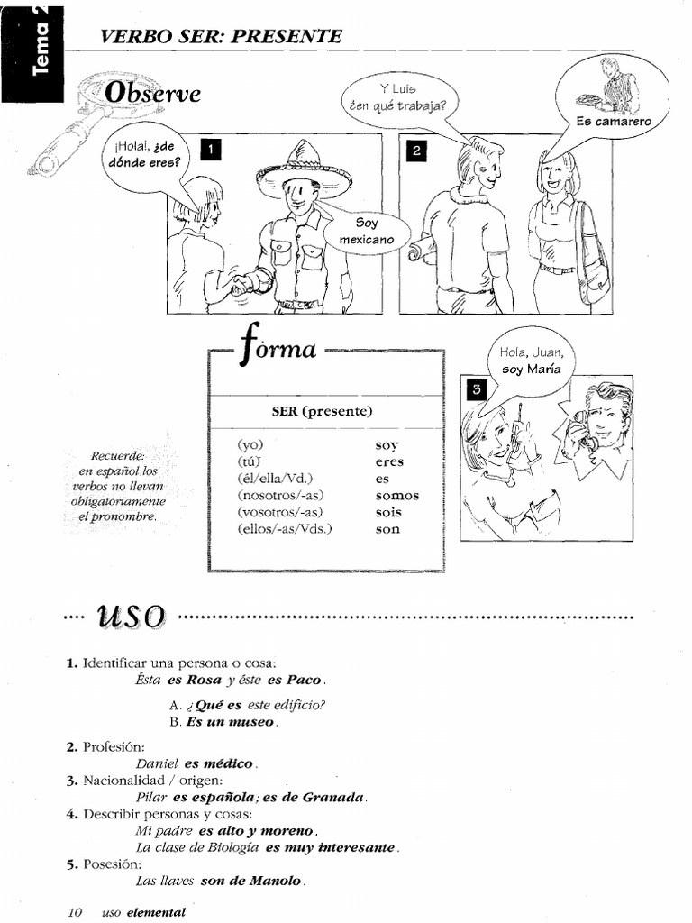 2 Presente Del Verbo Ser | PDF