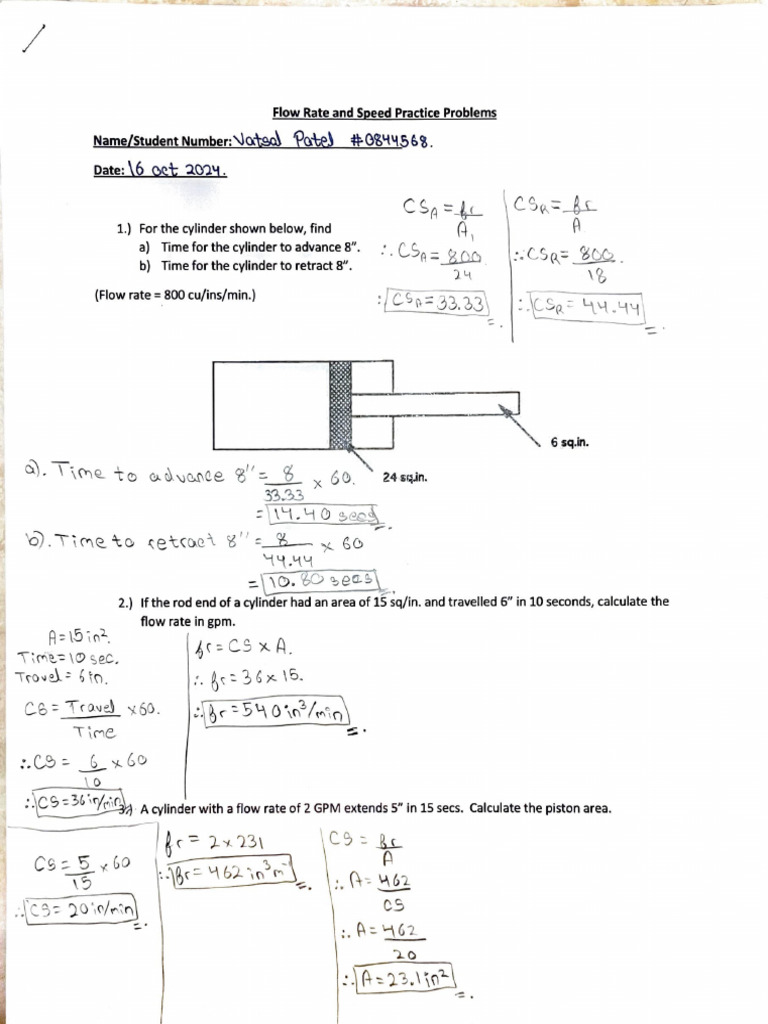 Flow Rate and Speed | PDF