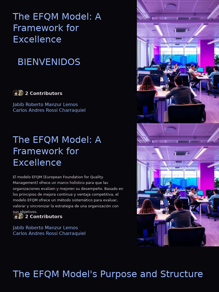 Modelo EFQM: Marco para la Excelencia | PDF | Calidad (comercial ...
