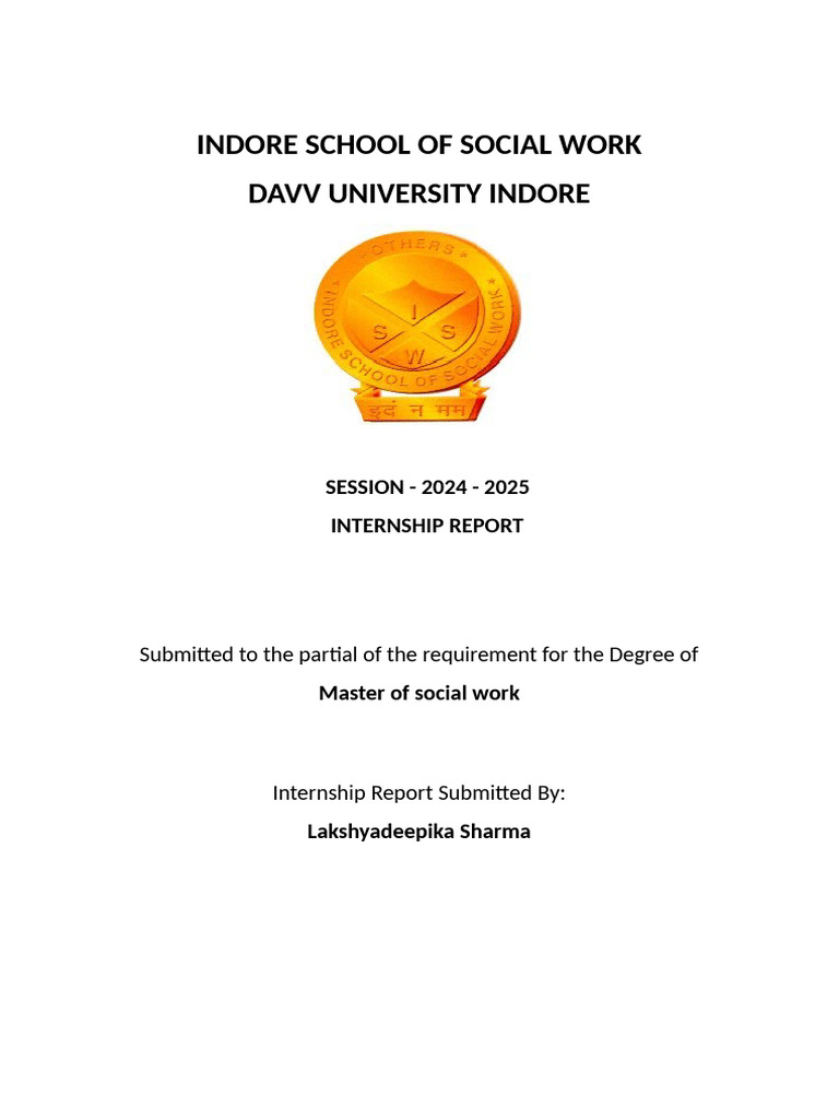 Indore School of Social Work Report File | PDF | Employment | Payroll