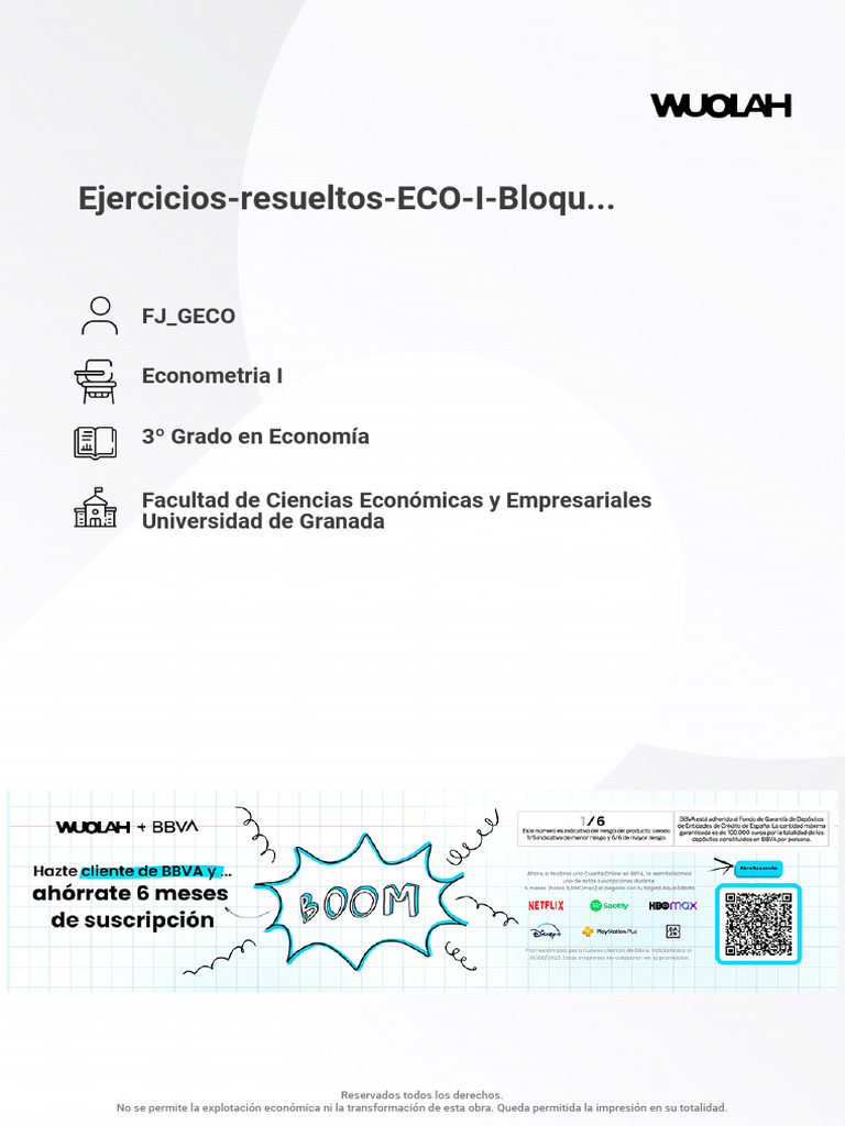Free Ejercicios Resueltos ECO I Bloque 2 | PDF