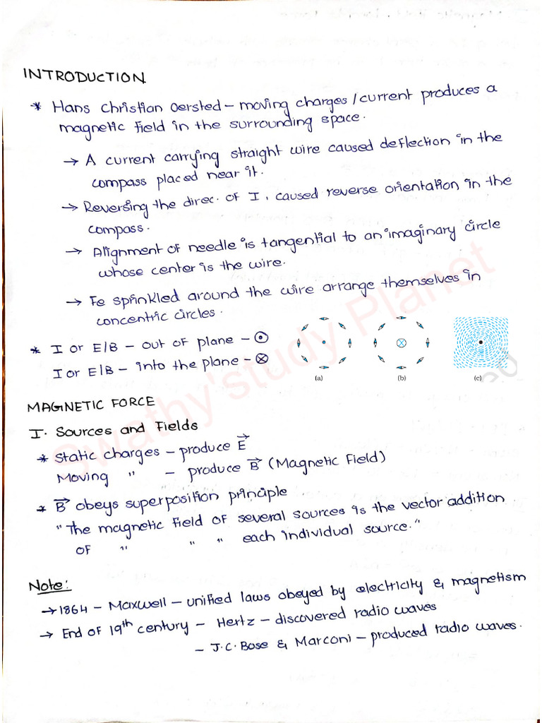 Moving Charges Notes | PDF