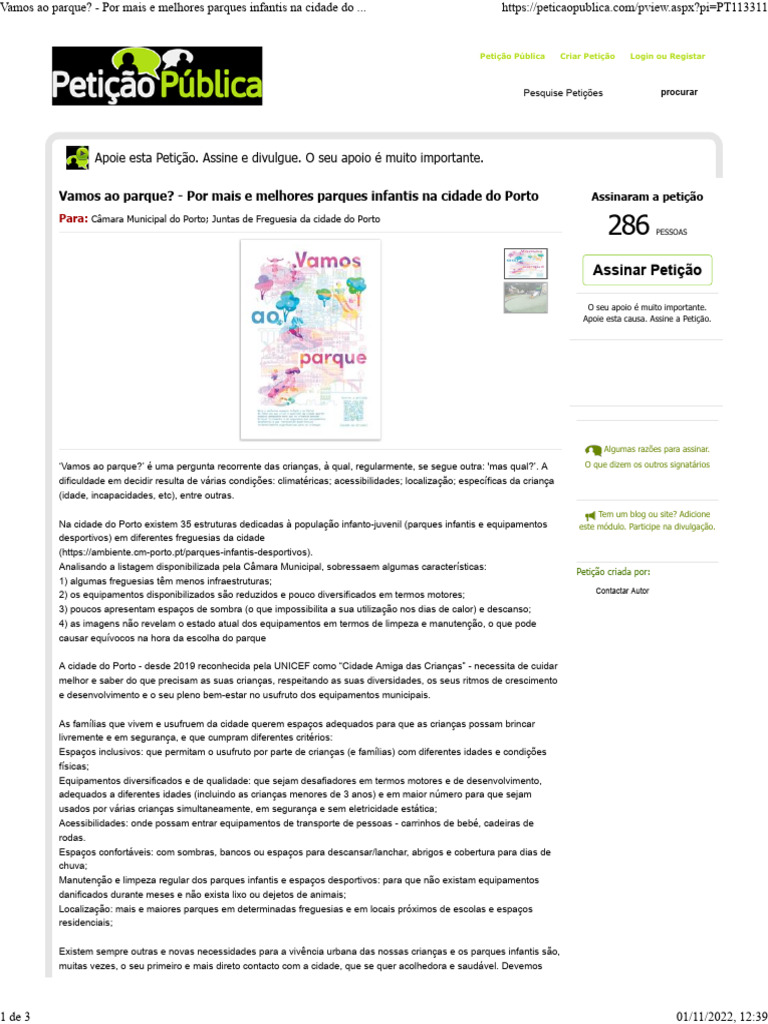 Melhoria dos Parques Infantis no Porto | PDF | Cidade | Portugal