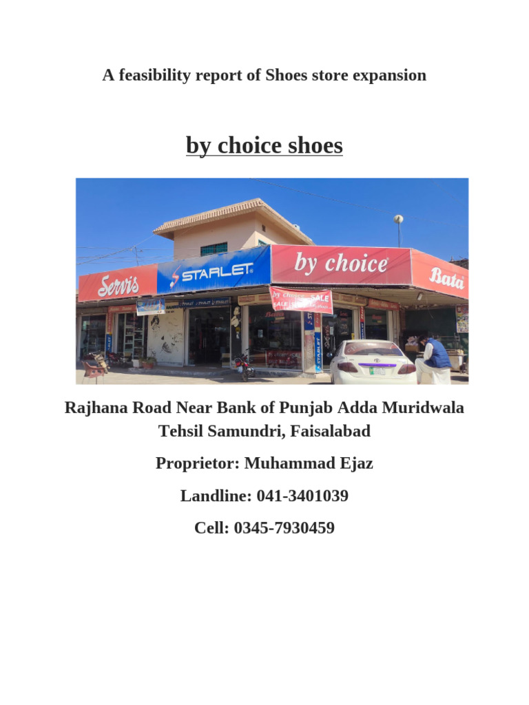 Feasibility Report for Shoe Store Expansion | PDF | Business Process ...