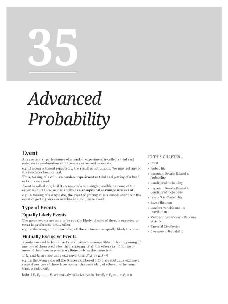 Understanding Events in Probability | PDF | Expected Value | Random Variable