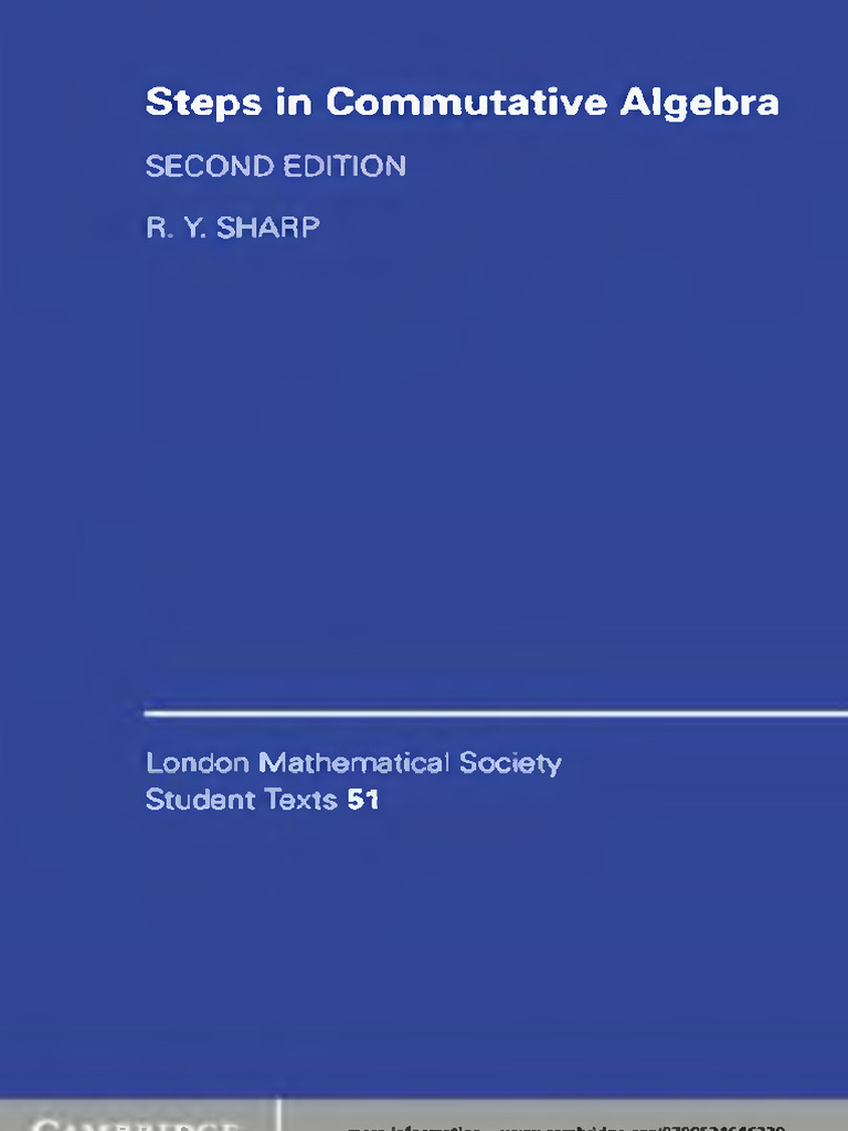 Steps in Commutative Algebra | PDF